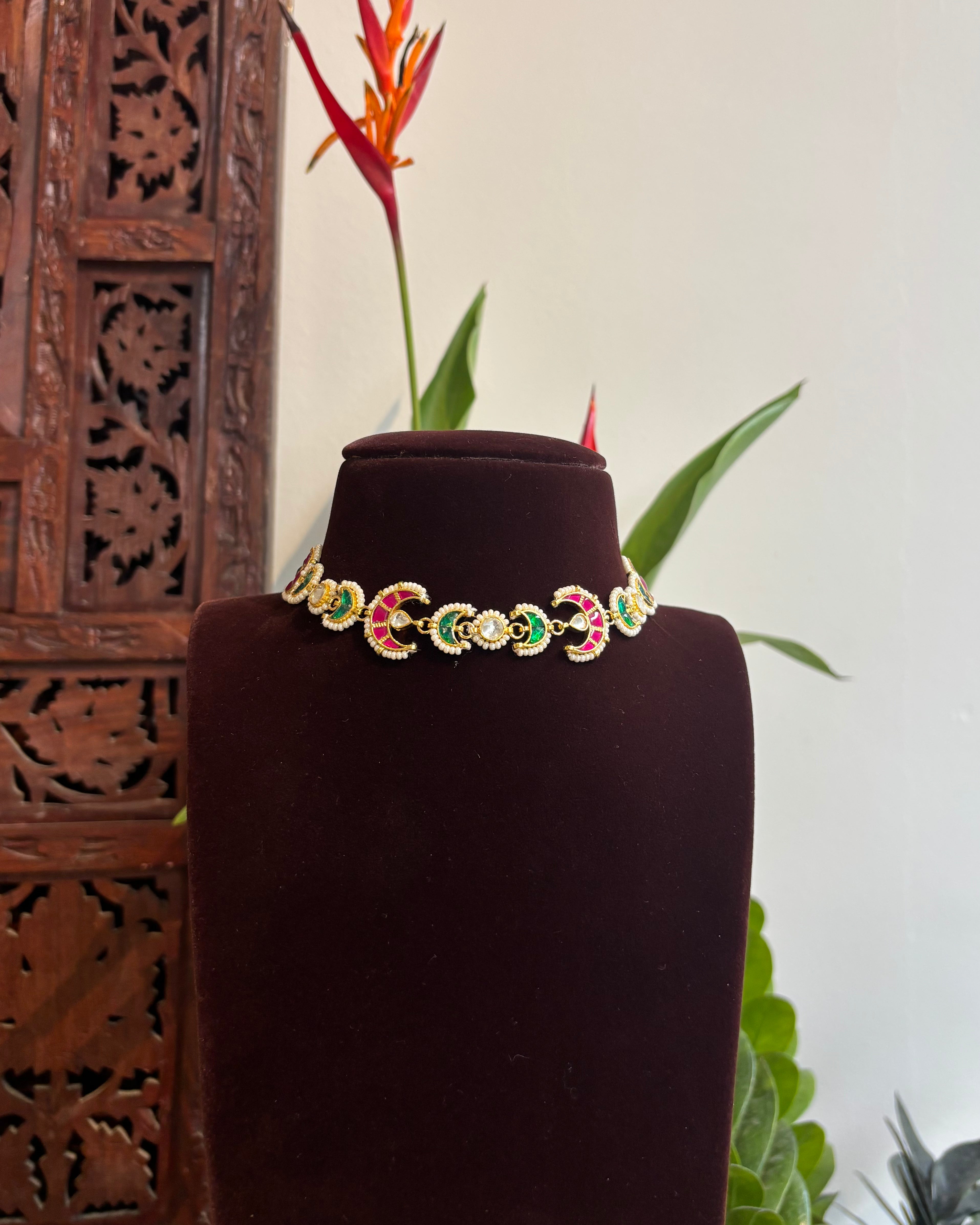 Statement Multi-Color Chand Kundan Choker | Handmade Gold Plated | NC1 ...